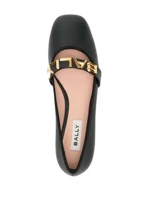 Bally Balby Leather Ballerina Shoes