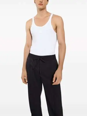 Dolce & Gabbana Logo Plaque Ribbed Tank Top