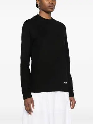 JIL SANDER Logo-plaque T-shirt - Black