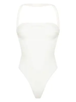 Gcds Couture Halterneck Swimsuit - White