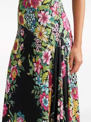 Etro Floral-print Asymmetric Skirt