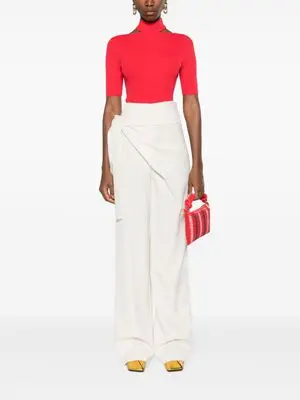 Cult Gaia Brianna Ribbed Knitted Top