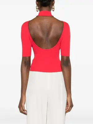 Cult Gaia Brianna Ribbed Knitted Top