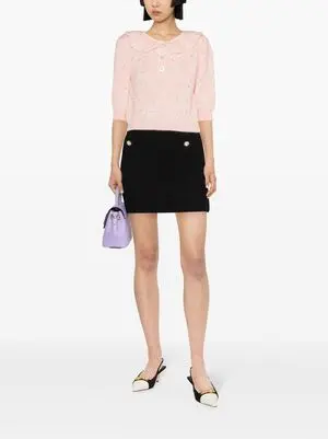 Alessandra Rich Crystal-embellished Blouse - Pink