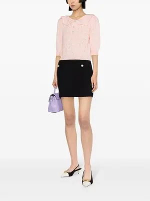 Alessandra Rich Crystal-embellished Blouse - Pink