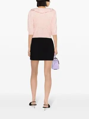 Alessandra Rich Crystal-embellished Blouse - Pink