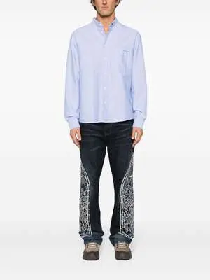 MARANT Jasolo Logo-embroidered Cotton Shirt - Blue