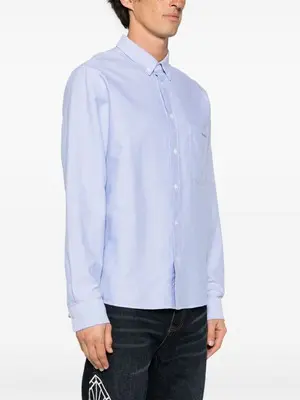 MARANT Jasolo Logo-embroidered Cotton Shirt - Blue