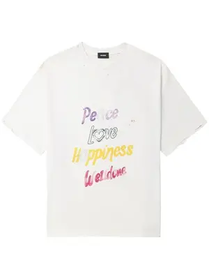 We11Done Peace Logo-print T-shirt - White