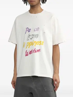 We11Done Peace Logo-print T-shirt - White