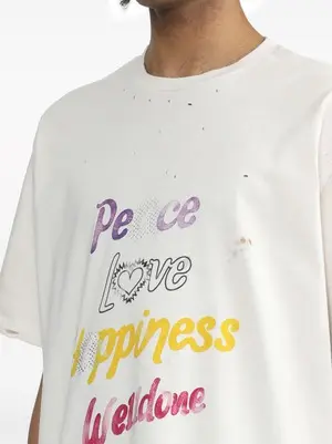 We11Done Peace Logo-print T-shirt - White