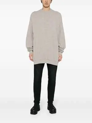 Rick Owens Panelled Slub Texture Sweatshirt - Grey