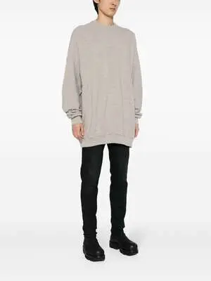 Rick Owens Panelled Slub Texture Sweatshirt - Grey