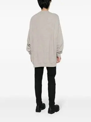 Rick Owens Panelled Slub Texture Sweatshirt - Grey