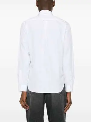 Maison Kitsuné Fox-patch Cotton Shirt - White