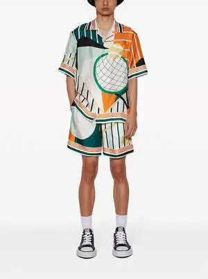 Casablanca Court Abstrait Silk Shirt