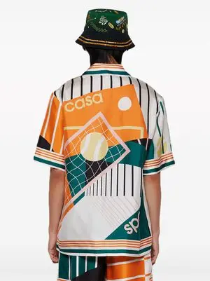 Casablanca Court Abstrait Silk Shirt