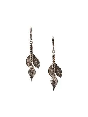 Werkstatt:München Vintage Style Drop Earrings - Silver