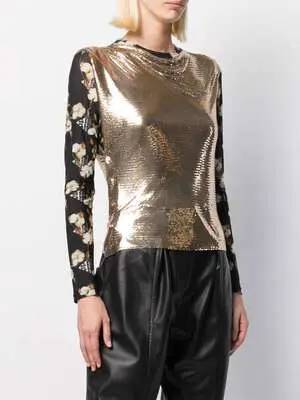 Rabanne Embellished Tank Top - Gold