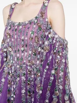 SAIID KOBEISY Sequined Tulle Gown