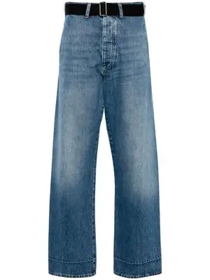 Plan C High-rise Wide-leg Jeans
