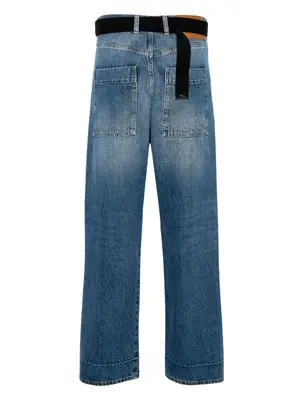 Plan C High-rise Wide-leg Jeans