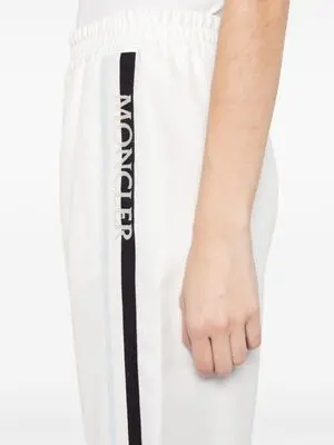 Moncler Logo-embroidered Track Pants - Neutrals