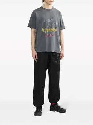 We11Done Slogan-print Cottton T-shirt - Grey