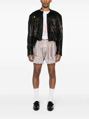 Martine Rose Striped Lace-trim Shorts
