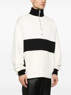 Gcds Logo-appliqué Half-zipped Sweatshirt