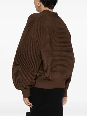 JNBY Balloon-sleeve Ribbed Cardigan