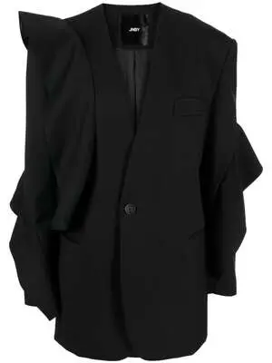 JNBY Ruffle-trim Collarless Blazer