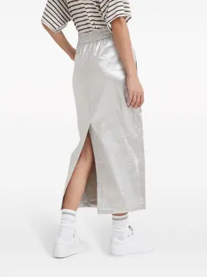 Brunello Cucinelli Metallic-finish Midi Skirt