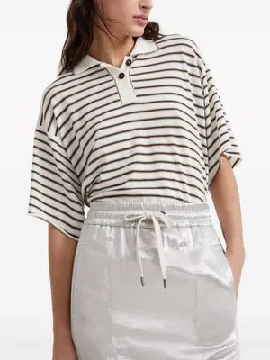 Brunello Cucinelli Metallic-finish Midi Skirt