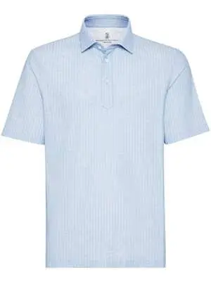 Brunello Cucinelli Ribbed-knit Polo Shirt
