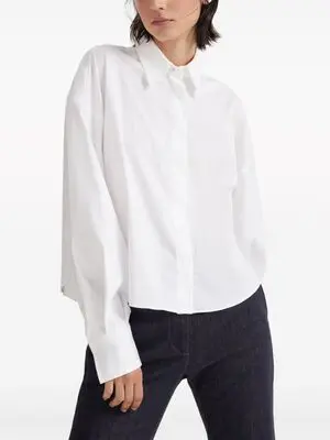 Brunello Cucinelli Band-collar Cotton-blend Shirt