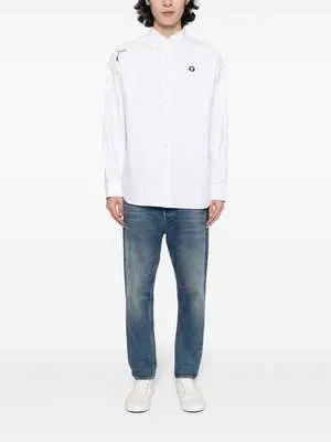 AAPE BY *A BATHING APE Logo-embroidered Cotton Shirt