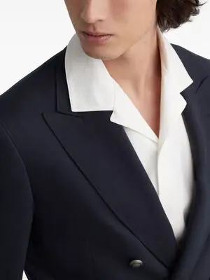Brunello Cucinelli Double-breasted Silk Blazer