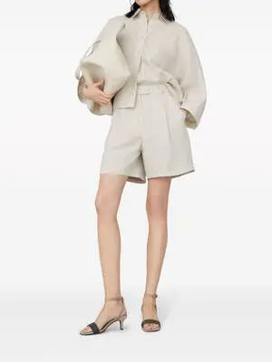 Brunello Cucinelli Embroidered Short-sleeve Shirt