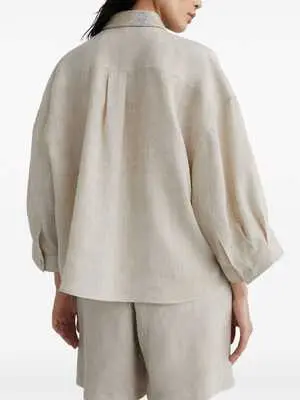 Brunello Cucinelli Embroidered Short-sleeve Shirt