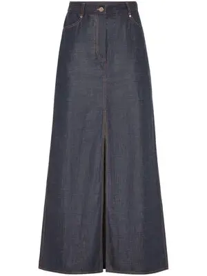 Brunello Cucinelli Denim Maxi Skirt