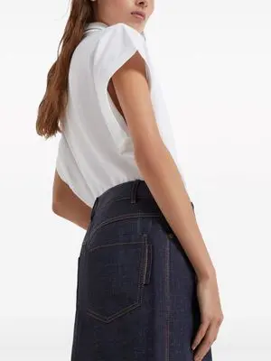 Brunello Cucinelli Denim Maxi Skirt