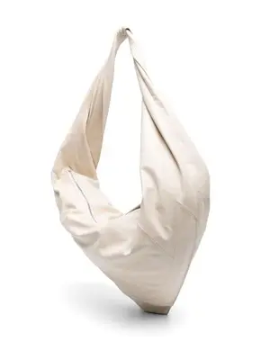LEMAIRE Scarf Leather Crossbody Bag - White