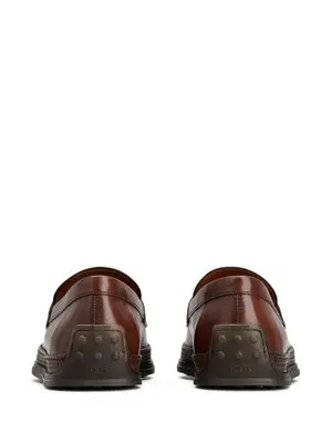 TOD'S Gomma Leather Moccasin Loafers