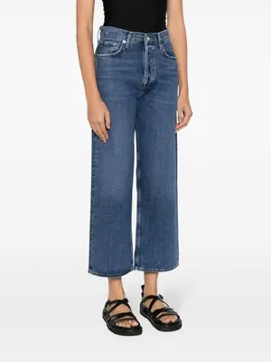 AGOLDE Ren High-rise Cropped Wide Leg Jeans