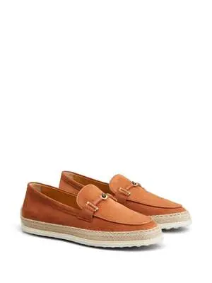 TOD'S Gomma Raffia Loafers - Orange