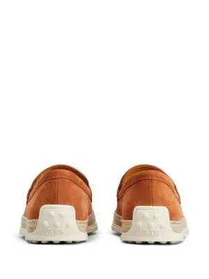 TOD'S Gomma Raffia Loafers - Orange