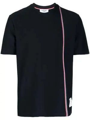 Thom Browne Rwb Stripe Cotton T-shirt - Blue