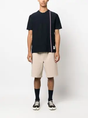 Thom Browne Rwb Stripe Cotton T-shirt - Blue