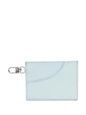 Gcds Comma Leather Card Holder - Blue